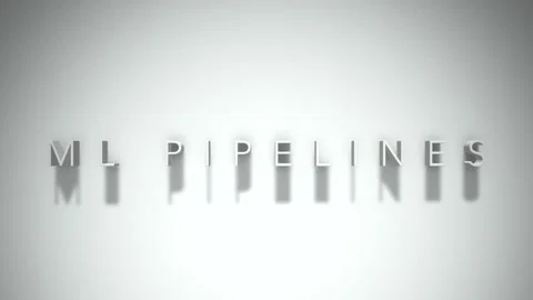 ml pipelines 3D title animation white te... | Stock Video | Pond5