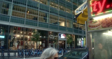 The MLB Store in Manhattan NYC, Logo, St... | Stock Video | Pond5