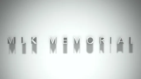 mlk memorial 3D title animation white te... | Stock Video | Pond5