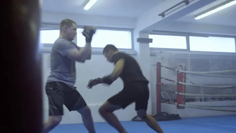 MMA takedown technique, fighters trainin... | Stock Video | Pond5
