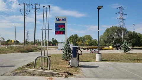 Mobil Gas station Convenience Store Sign... | Stock Video | Pond5