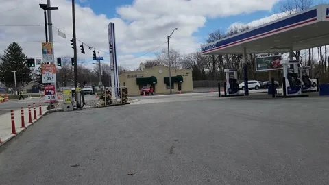 Mobil Gas Station Convenience Store Park... | Stock Video | Pond5