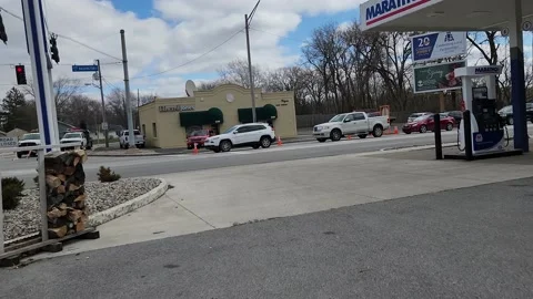 Mobil Gas Station Convenience Store Park... | Stock Video | Pond5