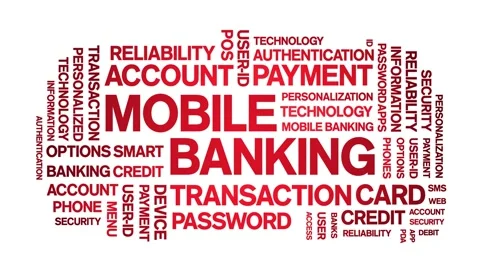 Mobile Banking animated word cloud,anima... | Stock Video | Pond5