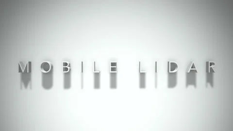 mobile lidar 3D title animation white te... | Stock Video | Pond5