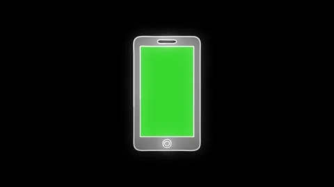mobile phone icon animation, transparent... | Stock Video | Pond5