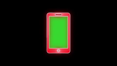 mobile phone icon animation, transparent... | Stock Video | Pond5