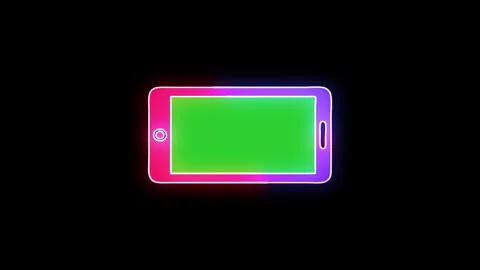 mobile phone icon animation, transparent... | Stock Video | Pond5