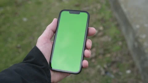 Mobile smartphone with green screen chro... | Stock Video | Pond5