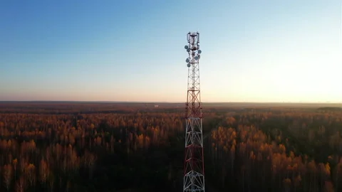Mobile Tower installation. Cell site and... | Stock Video | Pond5