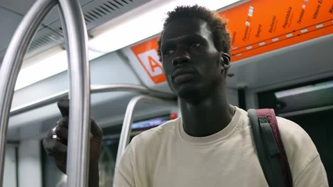 mobility, transport - african man on the... | Stock Video | Pond5