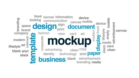 Mockup animated word cloud, text design ... | Stock Video | Pond5