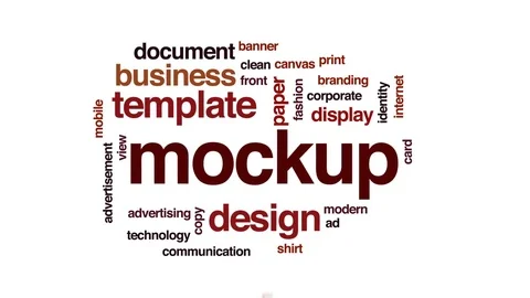 Mockup animated word cloud, text design ... | Stock Video | Pond5