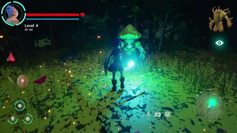 Mockup RPG Video Game Screen for Green S... | Stock Video | Pond5