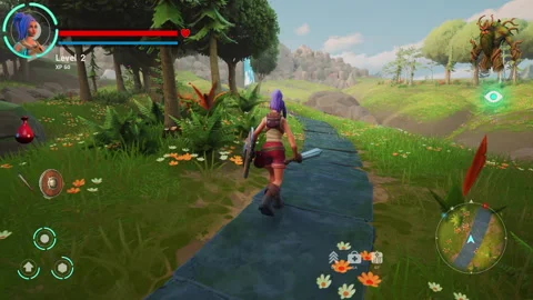 Mockup RPG Video Game Screen for Green S... | Stock Video | Pond5