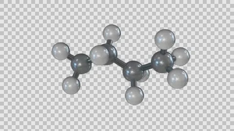 The Model of the Butane Molecule on a Tr... | Stock Video | Pond5