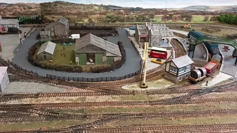 Model railroad layout with model deliver... | Stock Video | Pond5