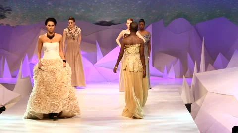 Model walking on the runway at a fashion... | Stock Video | Pond5