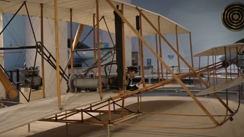 model of wright brothers kitty hawk flye... | Stock Video | Pond5