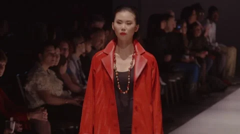 Models walking down the runway at a fash... | Stock Video | Pond5