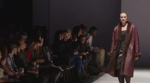 Models walking down the runway at a fash... | Stock Video | Pond5