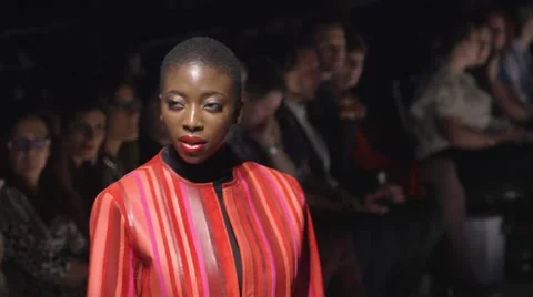 Models walking down the runway at a fash... | Stock Video | Pond5