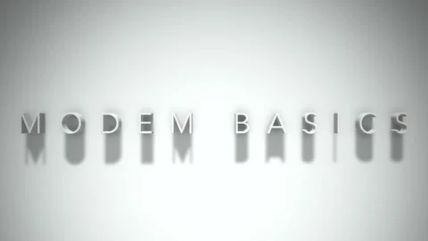 modem basics 3D title animation white te... | Stock Video | Pond5