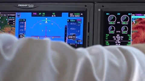 Modern Airplane Digital Flight Instrumen... | Stock Video | Pond5