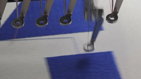 Modern And Complex Sewing Machines That ... | Stock Video | Pond5