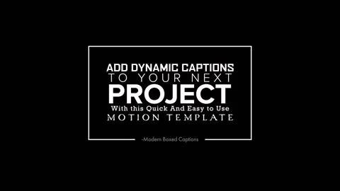 Modern Boxed Captions ~ After Effects Template #146011887