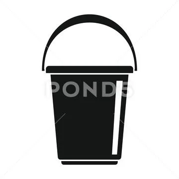 Modern bucket black simple icon: Graphic #149949241