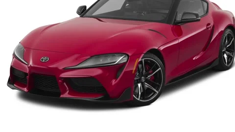 Modern car in studio Renaissance Red 2.0... | Stock Video | Pond5