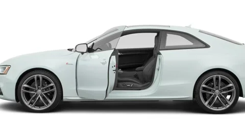 Modern car in studio side view Glacier W... | Stock Video | Pond5