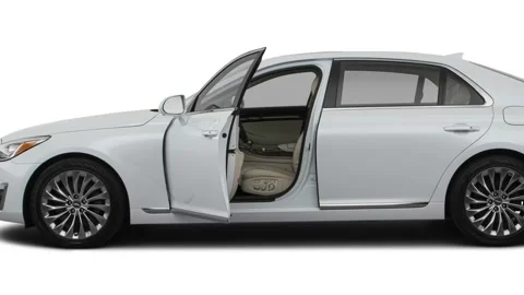 Modern car in studio side view Casablanc... | Stock Video | Pond5