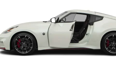 Modern car in studio side view Pearl Whi... | Stock Video | Pond5