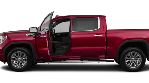 Modern car in studio side view Red Quart... | Stock Video | Pond5