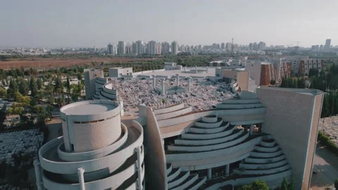 Modern cemetery with one-story burial bu... | Stock Video | Pond5