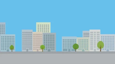 Modern city background. Animated urban b... | Stock Video | Pond5