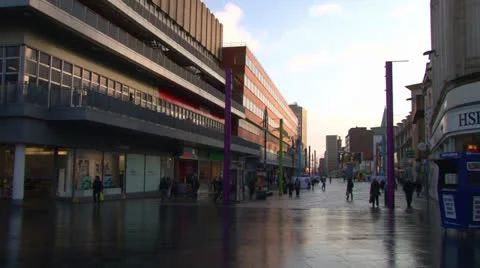 Modern City Centre Commercial Area | Stock Video | Pond5