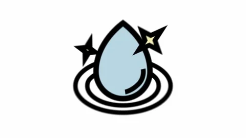 Modern clean water drop animated icon - ... | Stock Video | Pond5