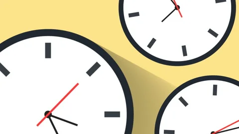 Modern clock moving animation in 4K 60fp... | Stock Video | Pond5