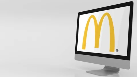 Modern computer screen with McDonald's l... | Stock Video | Pond5
