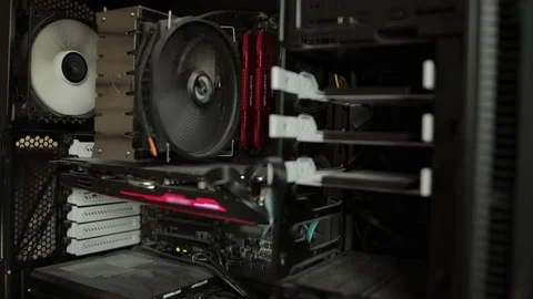 Modern computer system unit with details... | Stock Video | Pond5