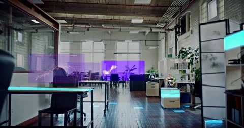 Modern connected 5G Smart office showing... | Stock Video | Pond5