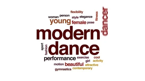 Modern dance animated word cloud, text d... | Stock Video | Pond5