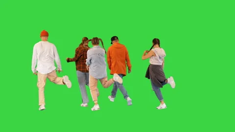 Modern dancing group dancing doing sync ... | Stock Video | Pond5