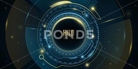 Modern digital HUD GUI UI with light effects. Futuristic, sci fi user ...