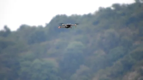 Modern Drone Camera Flying Over Sky | Stock Video | Pond5