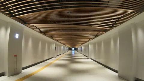 Modern, empty corridor, aisle. Perspecti... | Stock Video | Pond5