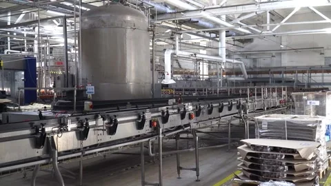 modern factory in the food industry - be... | Stock Video | Pond5